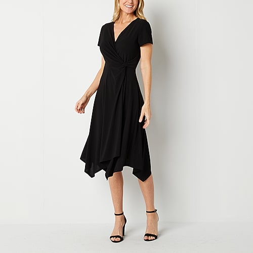 Click here for Perceptions Womens Midi V Neck Short Sleeve Fit +... prices