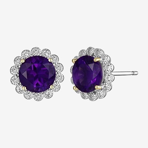 Click here for Gemstone Sterling Silver 10.3mm Flower Stud Earrin... prices