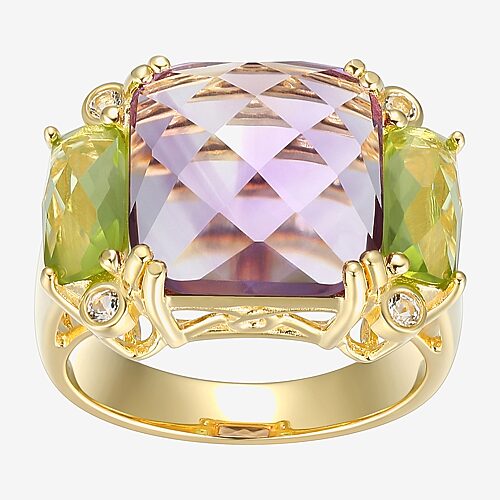 Click here for Womens Genuine Purple Amethyst 18K Gold Over Silve... prices