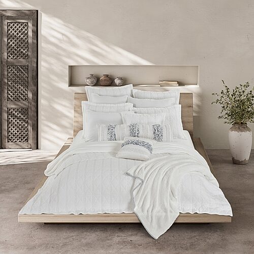 Click here for Queen Street Pacifica Coverlet  One Size  White prices