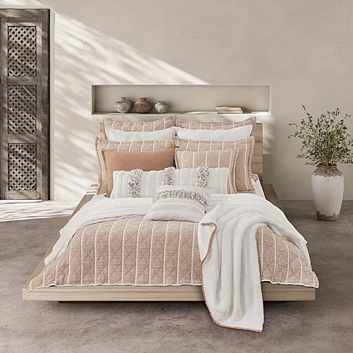 Click here for Queen Street Pacifica Coverlet  One Size  Brown prices