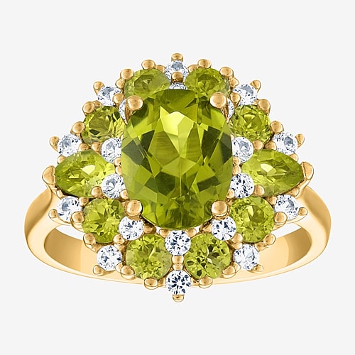 Click here for Womens Genuine Green Peridot 14K Gold Over Silver... prices