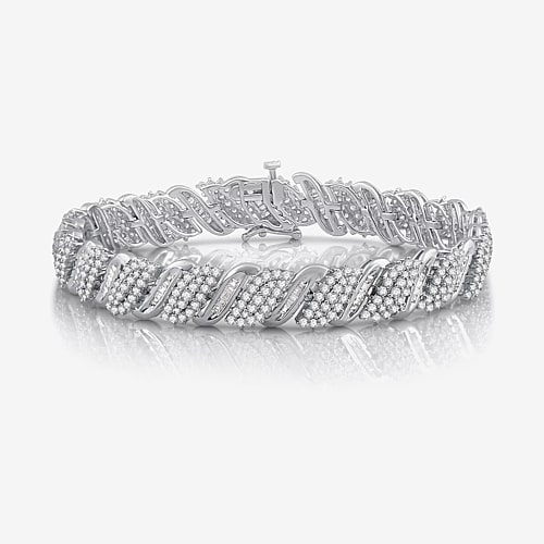 Click here for 5 CT. T.W. Natural Diamond 10K White Gold Tennis B... prices