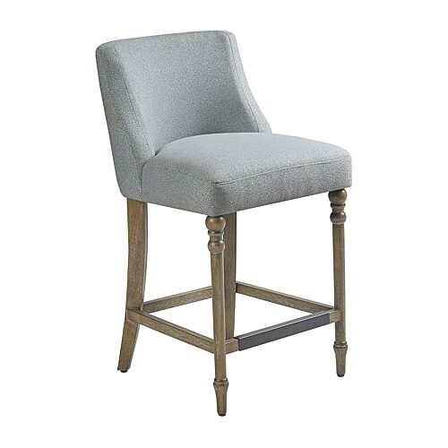 Martha Stewart Delaney Counter Height Upholstered Bar Stool  One Size  Blue