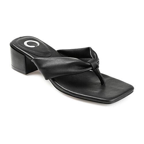 Journee Collection Womens Seelah Heeled Sandals  8 1/2 Medium  Black