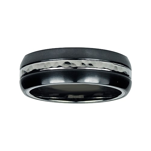 Click here for Mens 8mm Two-Tone Titanium Wedding Band  10  Two T... prices