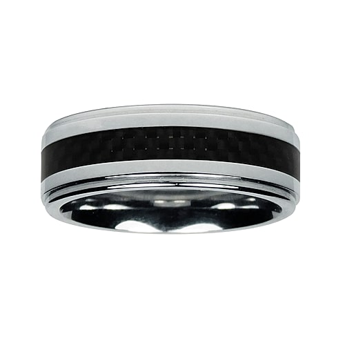 Click here for Mens 8mm Cobalt with Carbon Fiber Wedding Band  8... prices