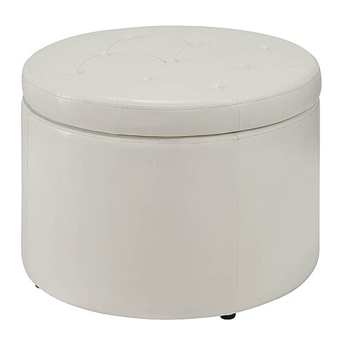 Click here for Designs4comfort Round Shoe Ottoman  One Size  Beig... prices