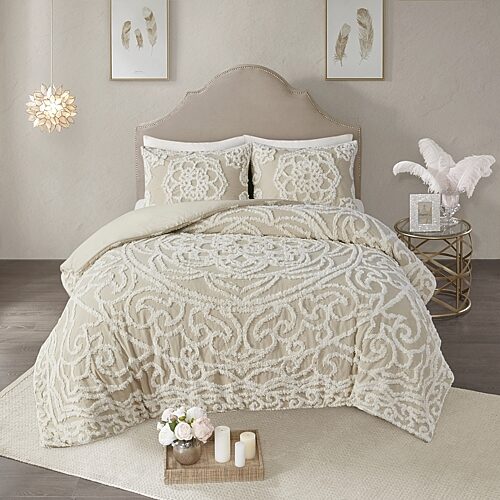 Click here for Madison Park Laetitia Medallion 3-Pc. Duvet Cover... prices