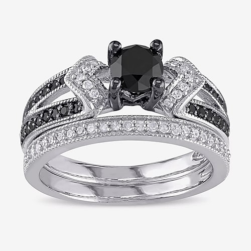 Click here for Midnight Black Diamond 1 1/8 CT.T.W. White and Col... prices