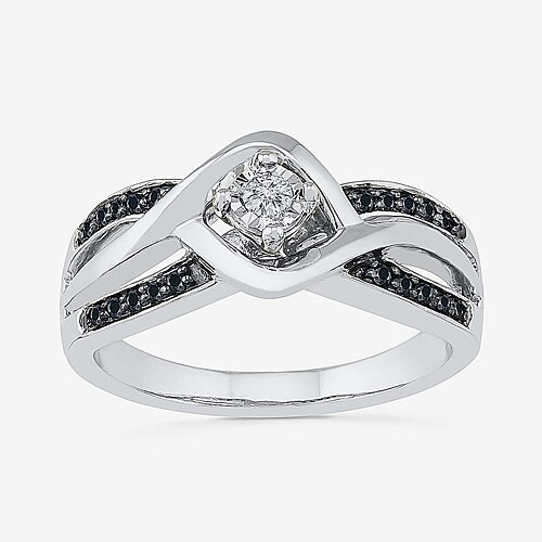 Click here for Womens 1/8 CT. T.W. Natural Black Diamond Sterling... prices