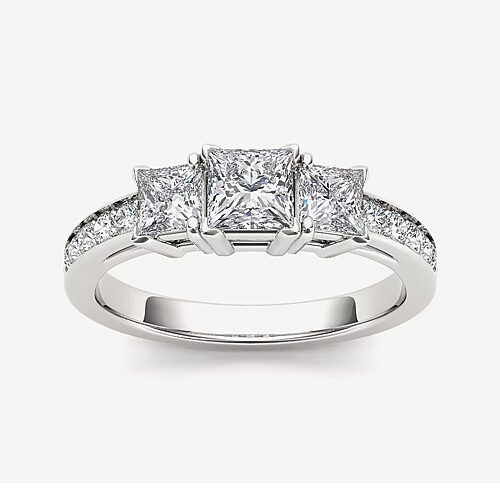 Click here for 2 CT.T.W. Natural Diamond 14K White Gold 3-Stone E... prices