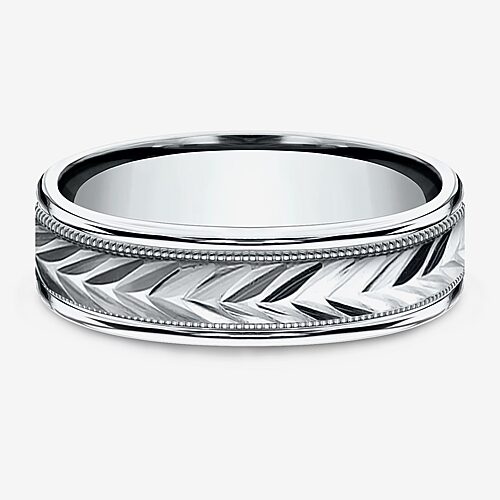 Click here for Mens 6MM 10K Gold Wedding Band  7  White prices