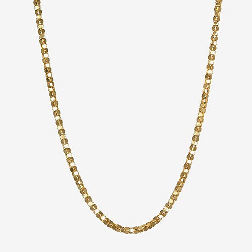 Click here for 14K Yellow Gold Diamond-Cut Popcorn Chain Necklace... prices