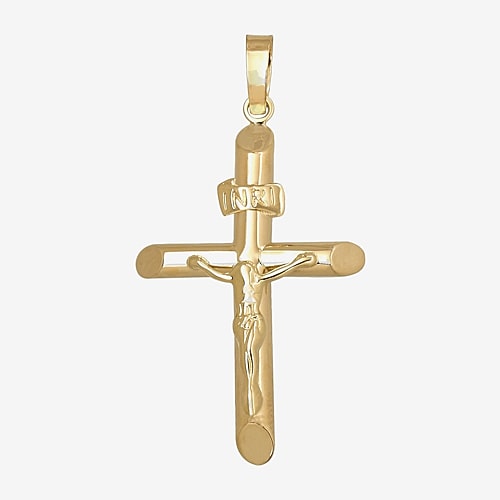 Click here for 14K Gold Crucifix Pendant  One Size prices