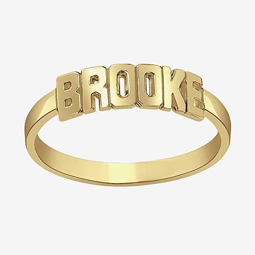 Click here for Personalized Block Name Ring  8  Yellow prices