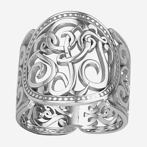 Click here for Personalized 18mm Script Monogram Ring  7 1/2  Whi... prices