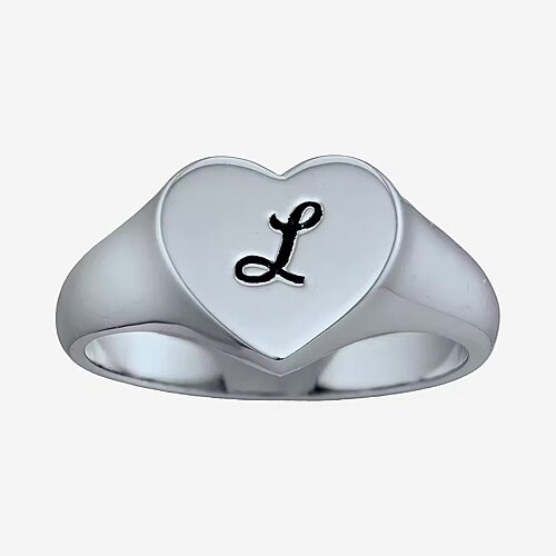 Click here for Personalized Initial Heart Ring  9  White prices