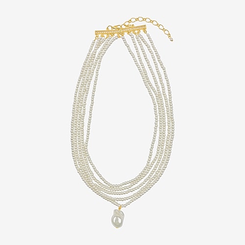 Click here for Bijoux Bar Womens White Glass 10K Gold Over Brass... prices