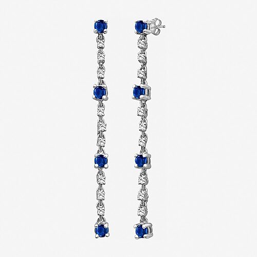 Click here for Womens Diamond Accent Gemstone 10K Gold Drop Earri... prices