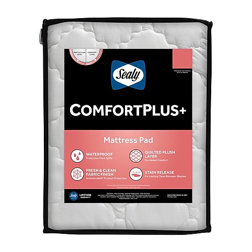 Click here for Sealy ComfortPlus+ Mattress Pad  One Size  White prices