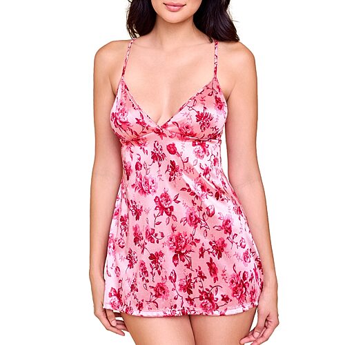 Click here for Ilusion Satin Babydoll Set- 71055  Small  Pink prices
