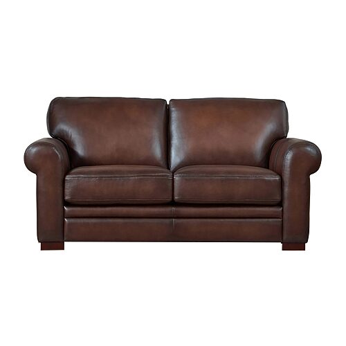 Click here for Brookfield 70 Top Grain Leather Loveseat - Caramel... prices