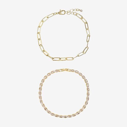 Click here for Sparkle Allure Tennis & Chain Womens 2-pc. Cubic Z... prices