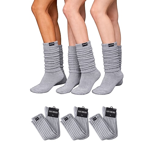 Click here for LECHERY 3 Pairs Of Scrunch Socks Womens Multi-Pack... prices