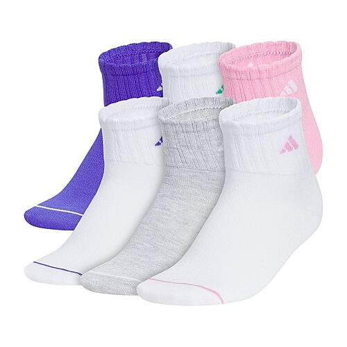 Click here for adidas Superlite Girls 6 Pair Quarter Ankle Socks... prices