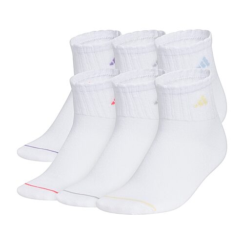 Click here for adidas Superlite Girls 6 Pair Quarter Ankle Socks... prices
