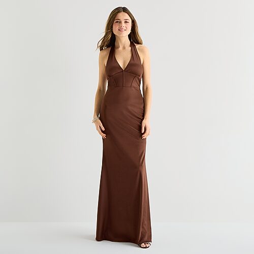 Click here for Emerald Sundae Womens Juniors Halter Neck Sleevele... prices