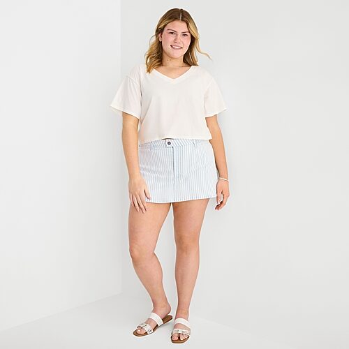 Click here for Arizona Striped Womens Juniors Plus Low Rise Stret... prices