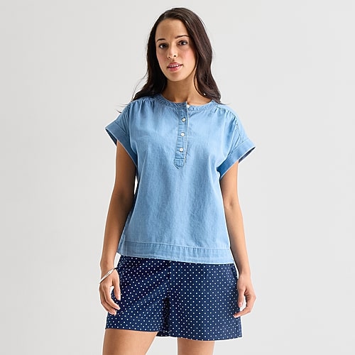 Click here for St. Johns Bay Womens Round Neck Short Sleeve Blous... prices