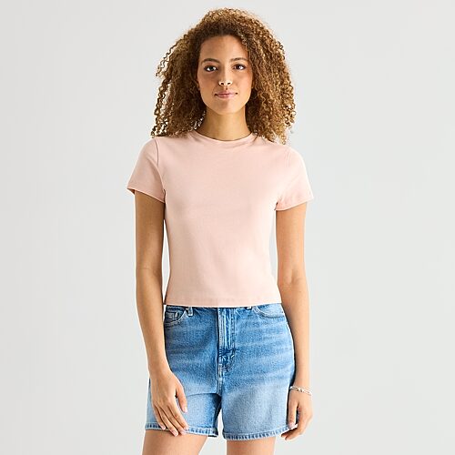 Click here for a.n.a Perfect Tee Womens Crew Neck Short Sleeve T-... prices
