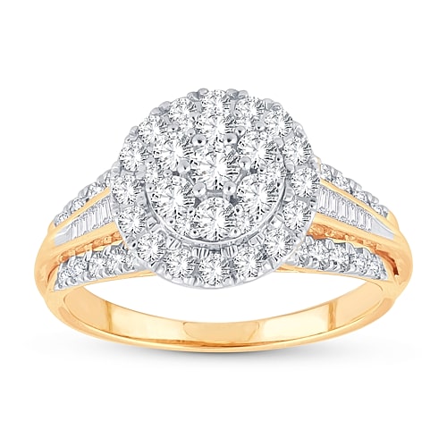 Click here for Womens 1 CT. T.W. Natural White Diamond 10K Gold R... prices