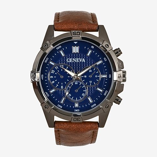 Click here for Geneva Unisex Adult Brown Strap Watch Mac8067jc  O... prices