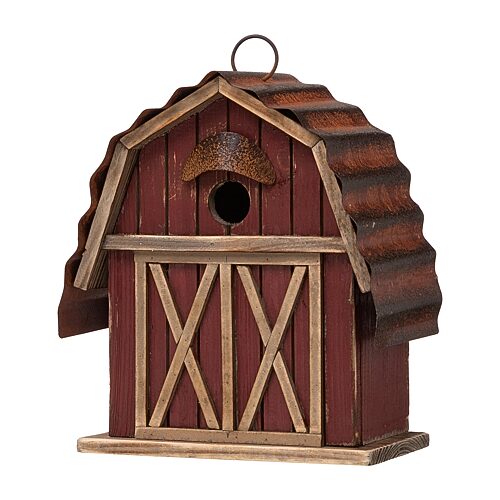 Click here for Glitzhome 10.25in Rustic Solid Wood Barn Bird Hous... prices