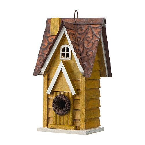 Click here for Glitzhome 12in Distressed Solid Wood Bird House  O... prices