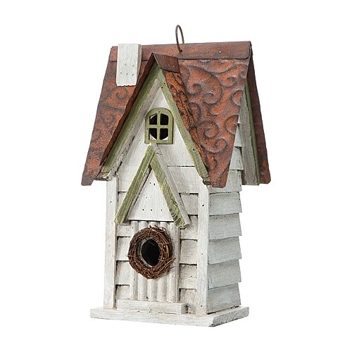 Click here for Glitzhome 12in Distressed Solid Wood Bird House  O... prices
