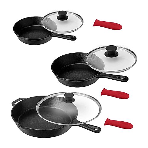 Click here for MegaChef 9-pc. Cast Iron Non-Stick Cookware Set  O... prices