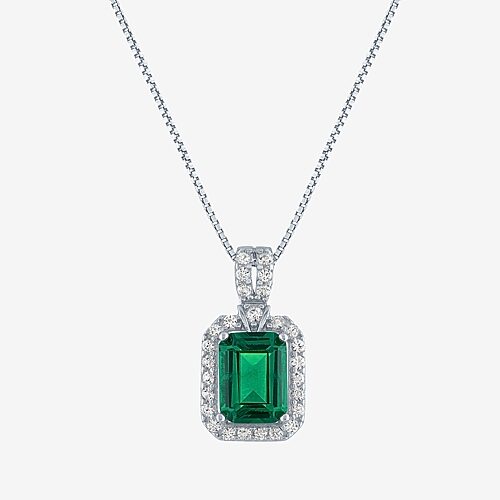 Click here for Womens Lab Created Green Emerald Sterling Silver 1... prices