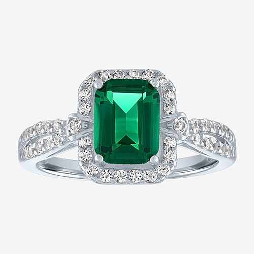 Click here for Womens Lab Created Green Emerald Sterling Silver C... prices