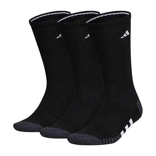 Click here for adidas Cushioned Mens 3 Pair Crew Socks  10-13  Bl... prices