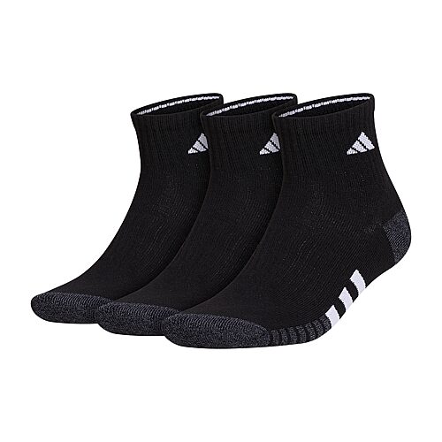 Click here for adidas Cushioned Mens 3 Pair Quarter Ankle Socks... prices
