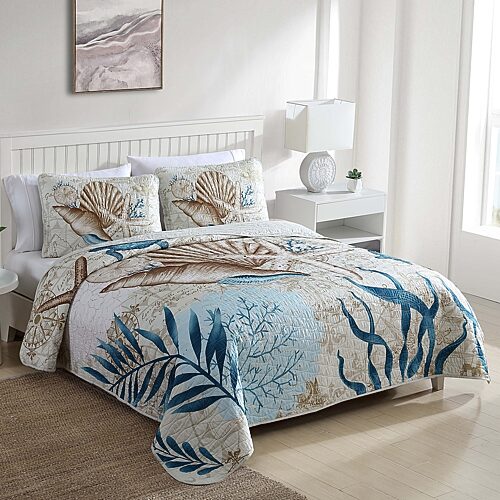 Click here for Carribbean Joe Coastal 3-Piece Quilt Set  Full/Que... prices