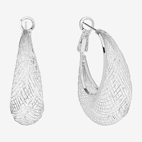 Click here for Sparkle Allure Womens Crystal 31.4mm Hoop Earrings... prices