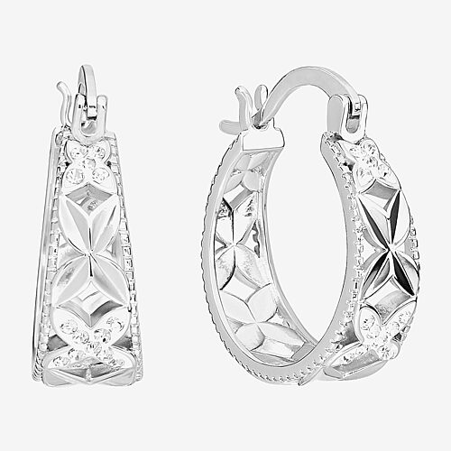 Click here for Sparkle Allure Womens Cubic Zirconia 23.3mm Hoop E... prices
