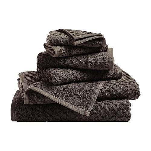 Click here for Linery Cotton Quick-Dry Textured 6 Pc Towel Set  O... prices
