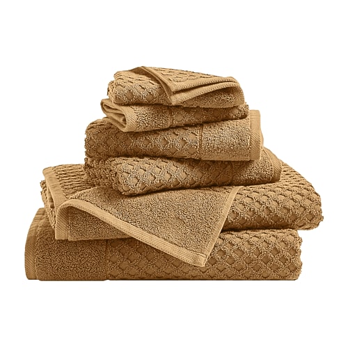 Click here for Linery Cotton Quick-Dry Textured 6 Pc Towel Set  O... prices